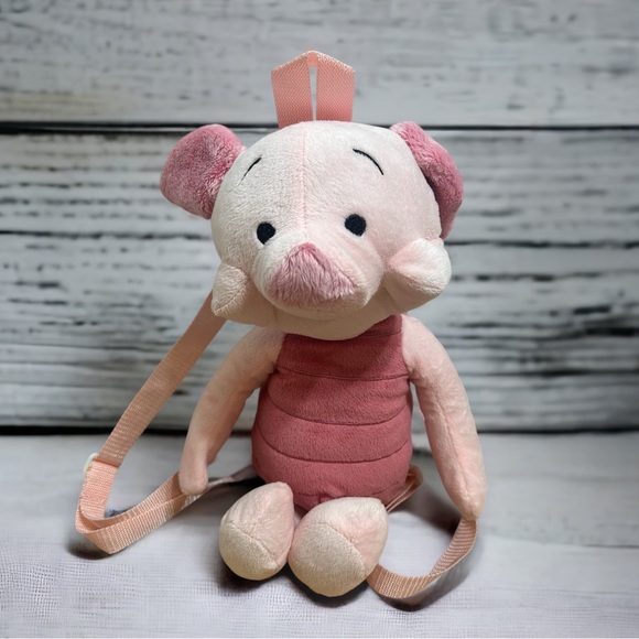 Disney | Accessories | Piglet Plush Book Bag Backpack Stuffed Animal ...